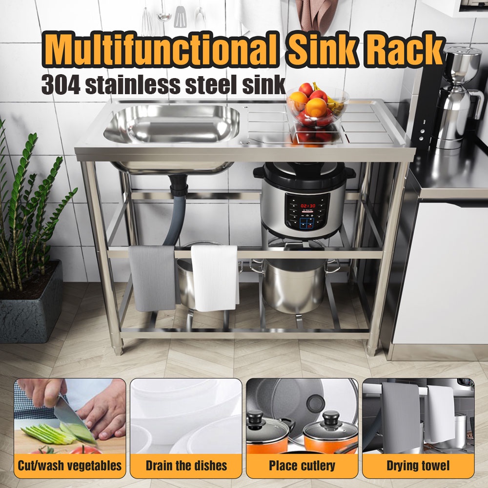 Sinki Dapur Kitchen Sink With Stand Singki Dapur Wash Basin Sinki ...