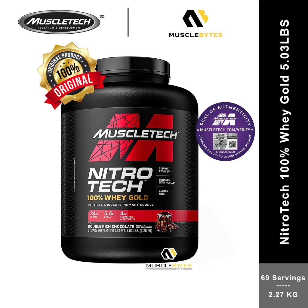 MuscleTech - Nitro Tech 100% Whey Gold [5LBS / 69 Servings] NitroTech ...