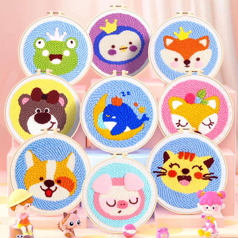 Punch Needle Kit - Needle Punch Set - Embroidery Kit Set - Needlework ...