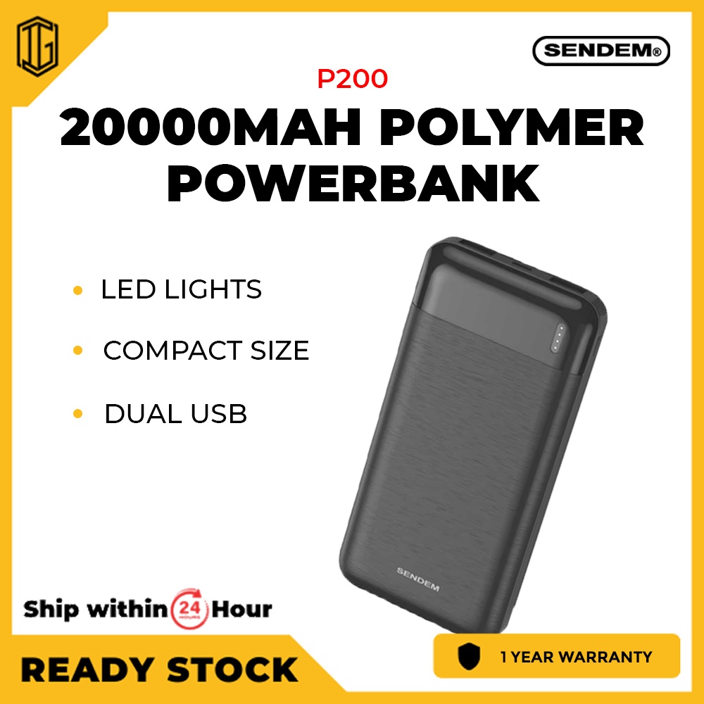 SENDEM P200 20000mAh Polymer Power Bank New National Standard Series ...