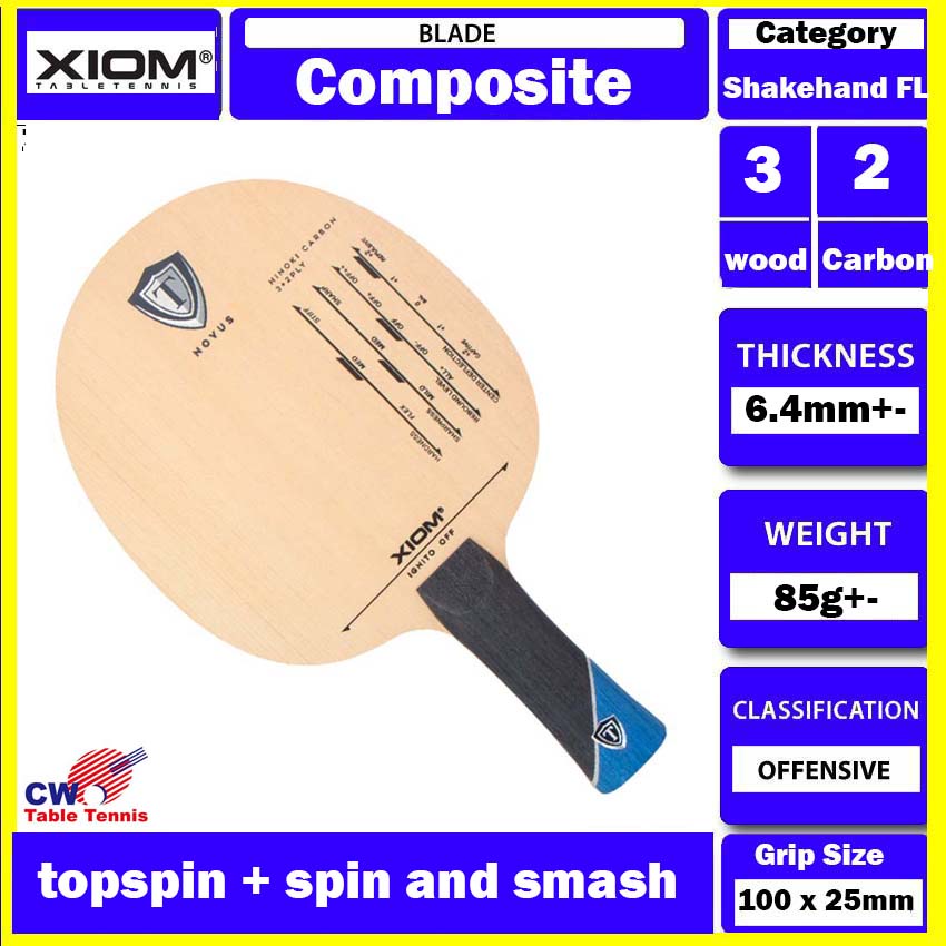 Xiom NOVUS Ignito Table Tennis Blade Carbon Blade Ping pong Kayu table Tennis Bat topspin + spin ...
