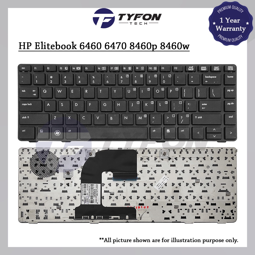 HP Elitebook 6460 6470 8460p 8460w Laptop Keyboard Replacement 684333 ...