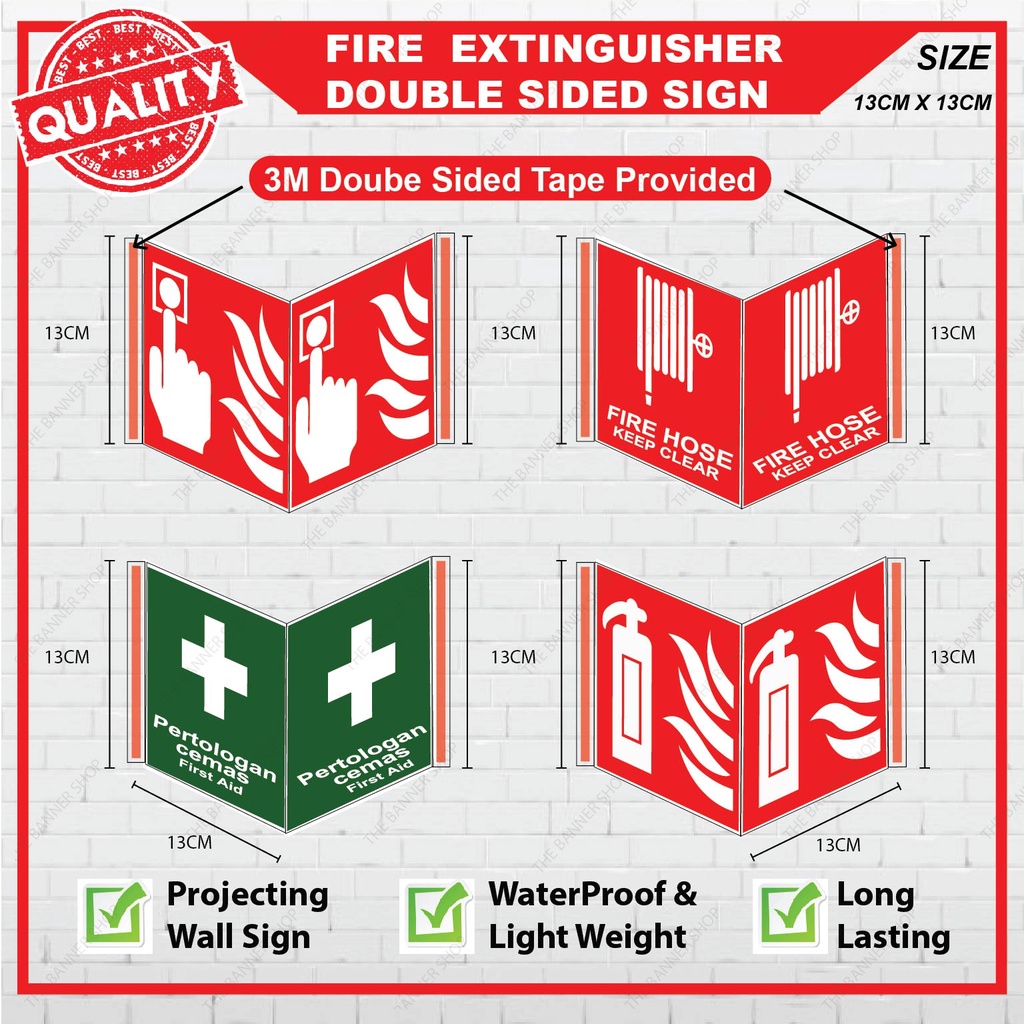 Fire Projecting 3D Signage, Fire Extinguisher, Fire Alarm, Fire Hose ...