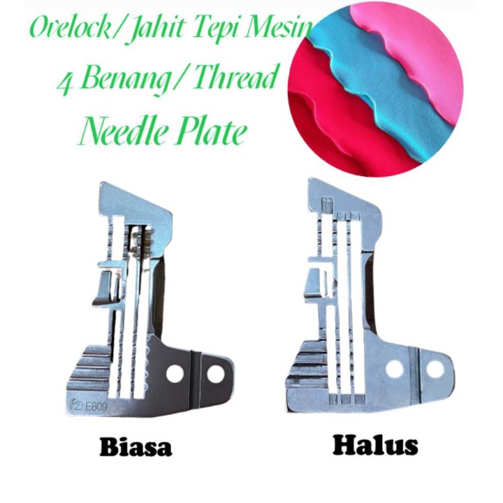 NEEDLE PLATE MESIN JAHIT TEPI SIRUBA 4 BENANG / SIRUBA NEEDLE PLATE ...