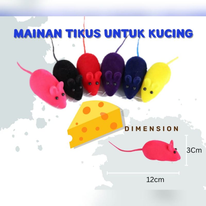Tikus getah mainan kucing Rubber Mouse Little Toy Squeaky Cat Play ...