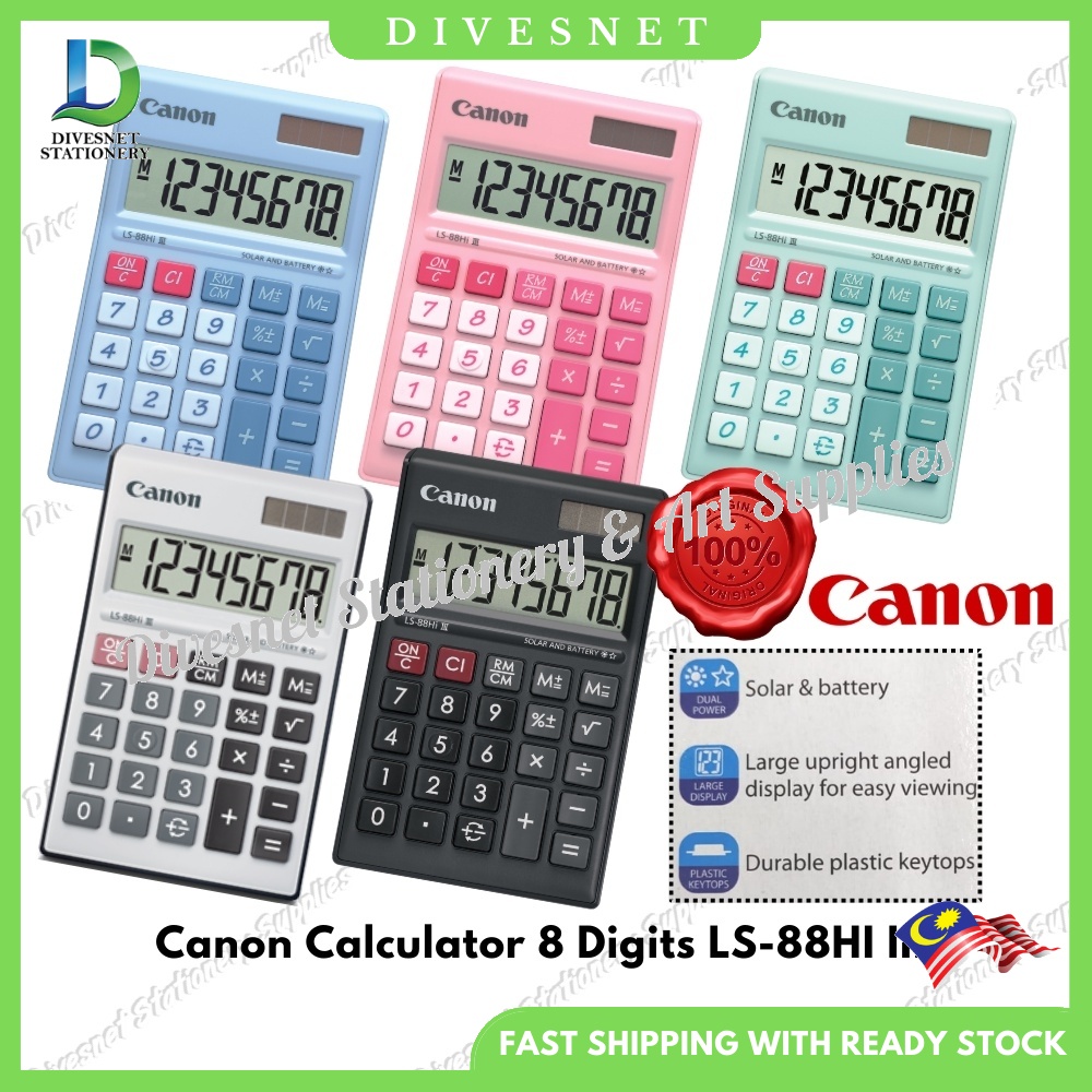 Canon Calculator 8 Digits LS-88HI III Mesin Kira 计算机 (Canon Original ...