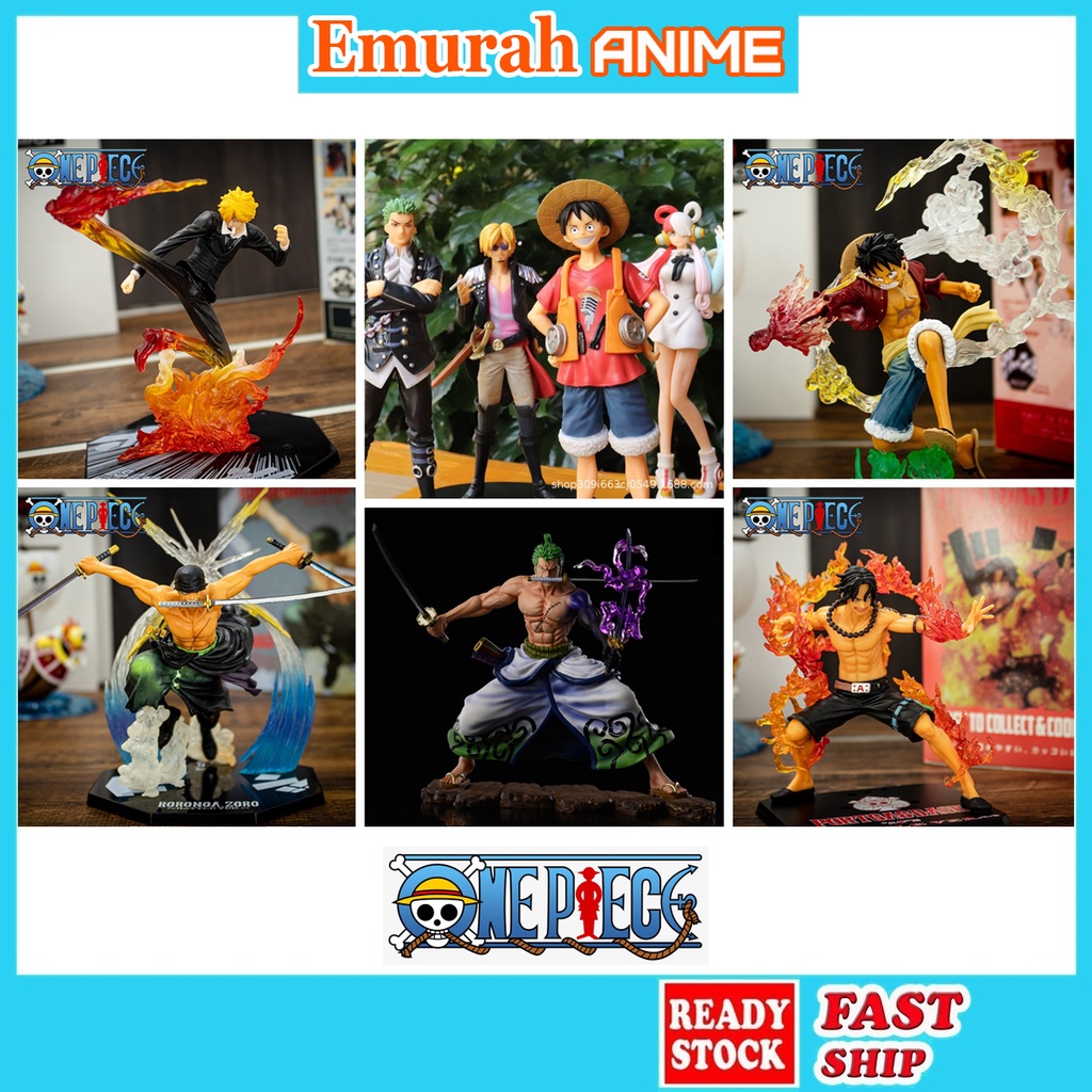 One Piece Figure 18cm Zoro Luffy Sanji Nami Robin Usopp Action Figure ...