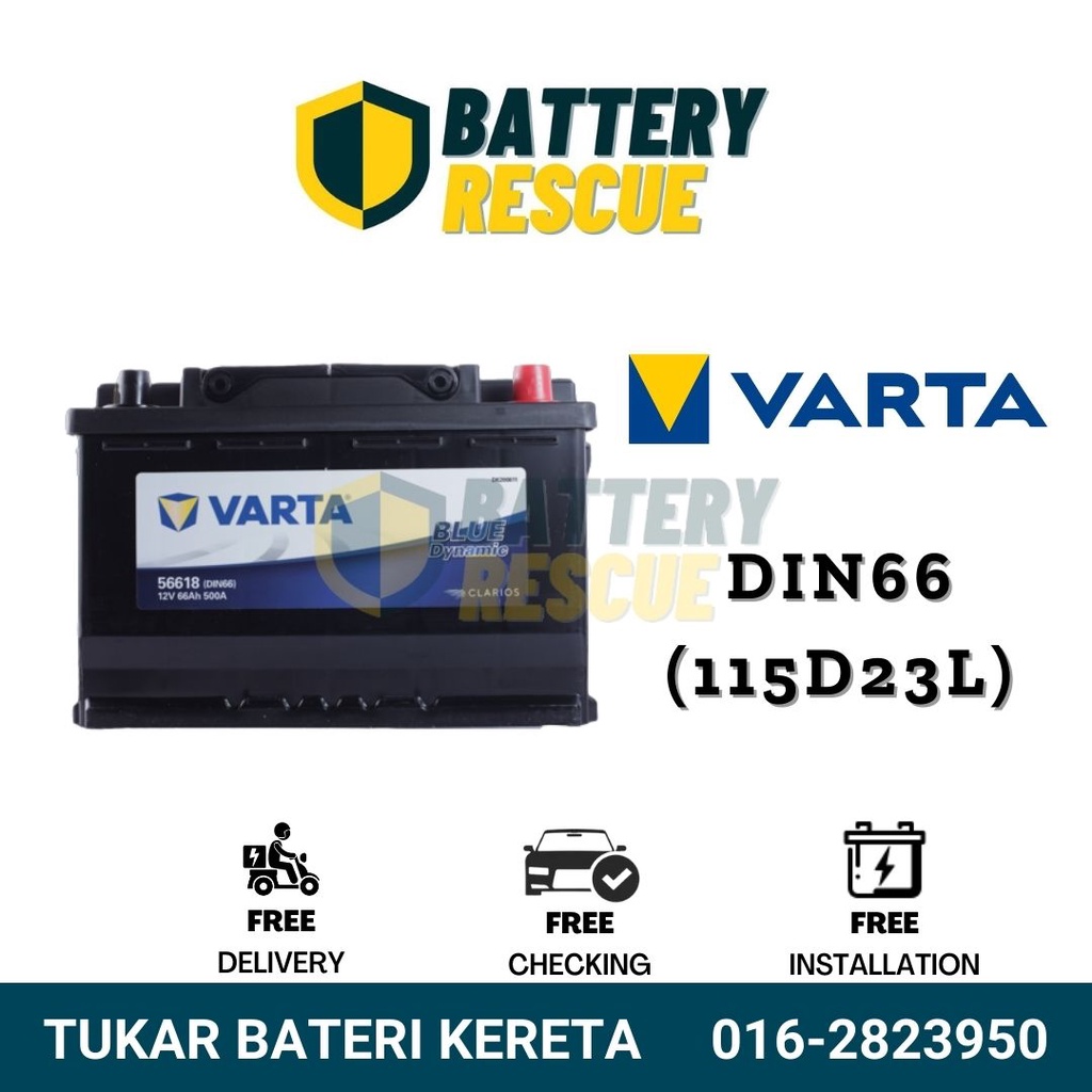 [Installation Provided] DIN66L | DIN66 | 56618 | Varta Blue Dynamic MF ...