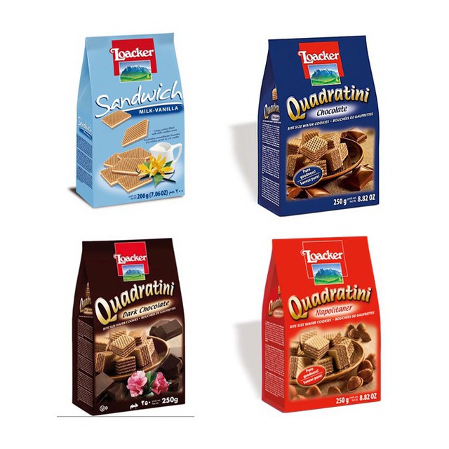 Loacker Quadratini 250g Napolitaner/Chocolate/Dark Choco | Shopee Malaysia