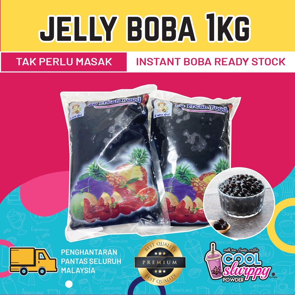 [READY STOCK] JELLY BOBA 1KG/1PACK | Shopee Malaysia