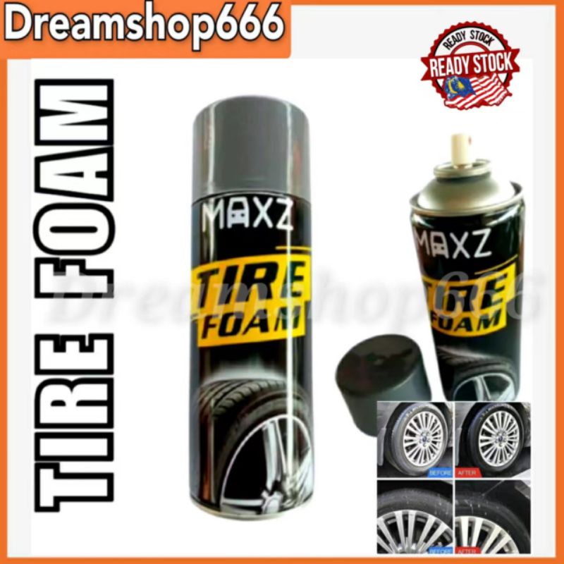 Pengilat Tayar Foam Spray Shine Kilat Bersih Semburan Buih Extra Tyre ...