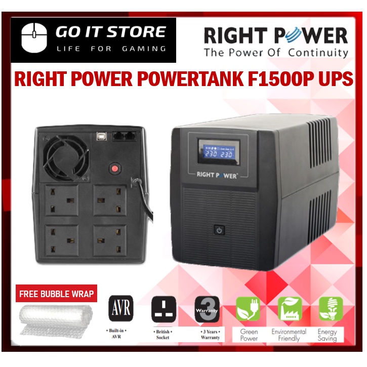 Right Power Powertank F1500P 1500VA UPS | Shopee Malaysia