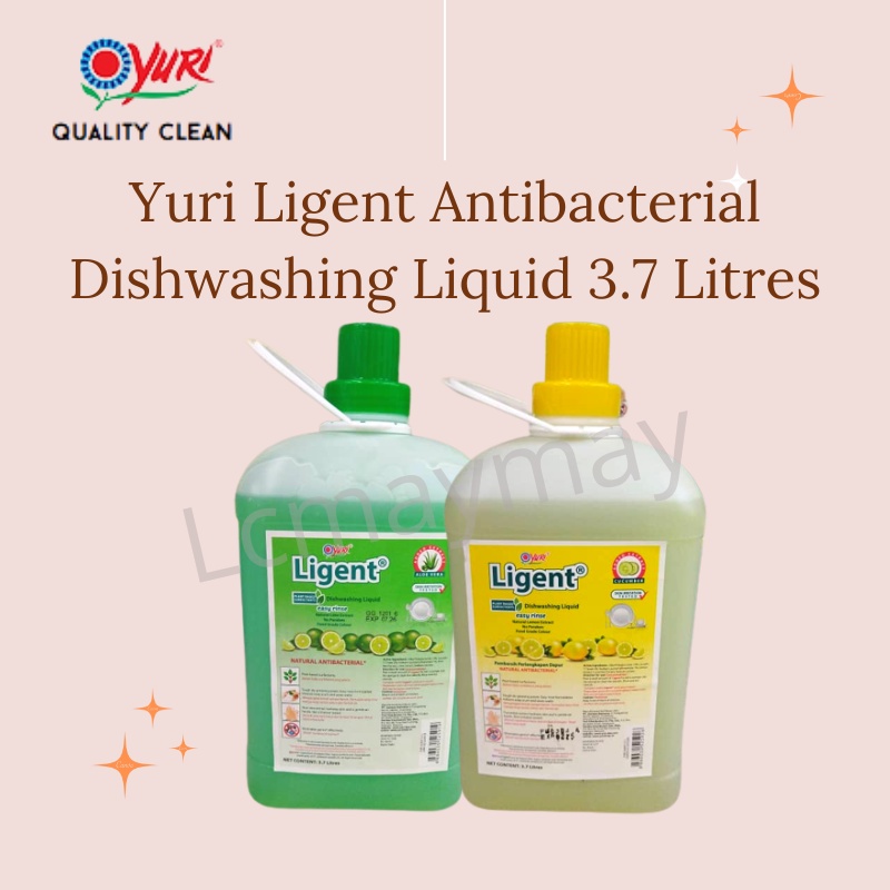 Yuri Ligent Antibacterial Dishwashing Liquid 3.7 Litres | Shopee Malaysia