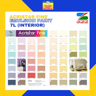 Acristar Fine Emulsion Paint SKK - 7 LITRE (Indoor/interior) | Shopee ...