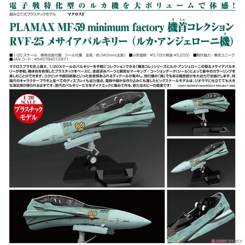 MACROSS Plamax MF-59: Minimum Factory Fighter Nose Collection RVF-25 Messiah Valkyrie (Luca ...