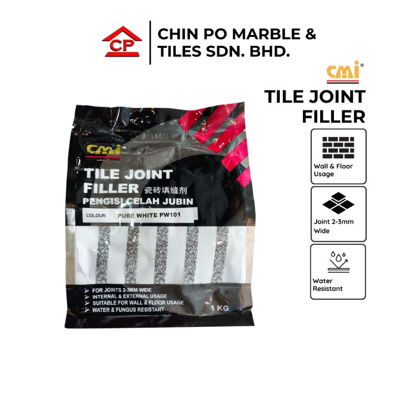 CMI TILE JOINT FILER / PENGISI CELAH JUBIN / COLOUR CEMENT/GROUT 1 KG ...