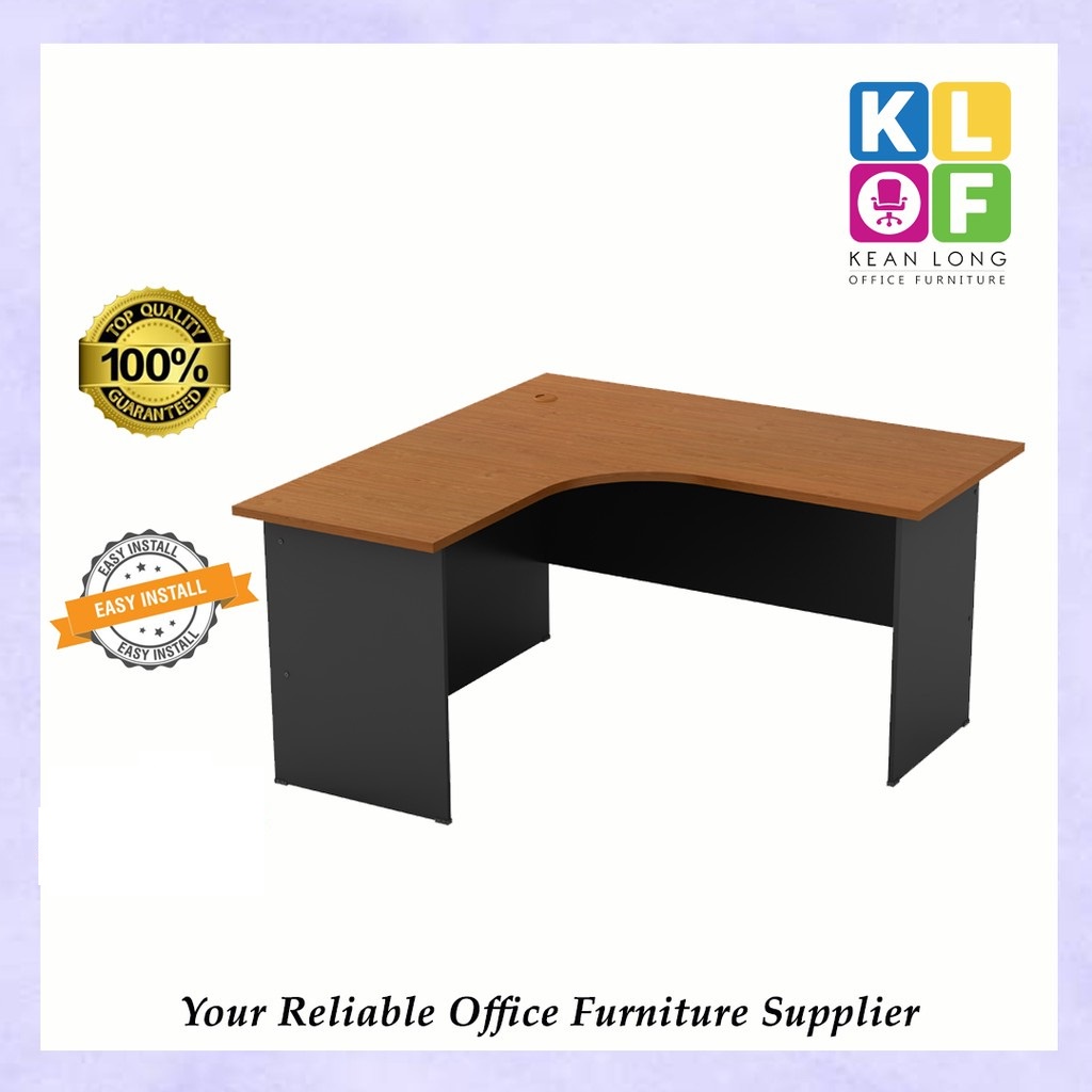 KLOF Superior compact table L shape / Meja pejabat L / Office L shape ...