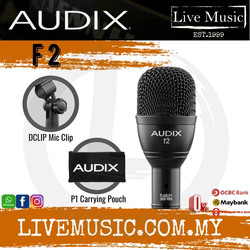Audix F2 Instrument Dynamic Microphone, Hyper-Cardioid ( F-2 / F 2 ) | Shopee Malaysia
