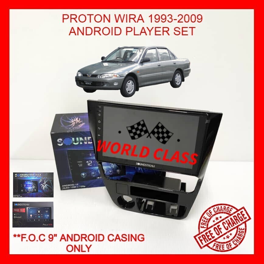 PROTON WIRA 1993-2009 (TYPE A) 9" SOUNDSTREAM ANDROID IPS PLAYER FULL ...