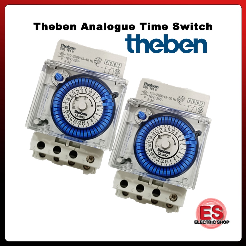 Theben Analogue DIN Rail SUL181d 24Hours Time Switch | Shopee Malaysia