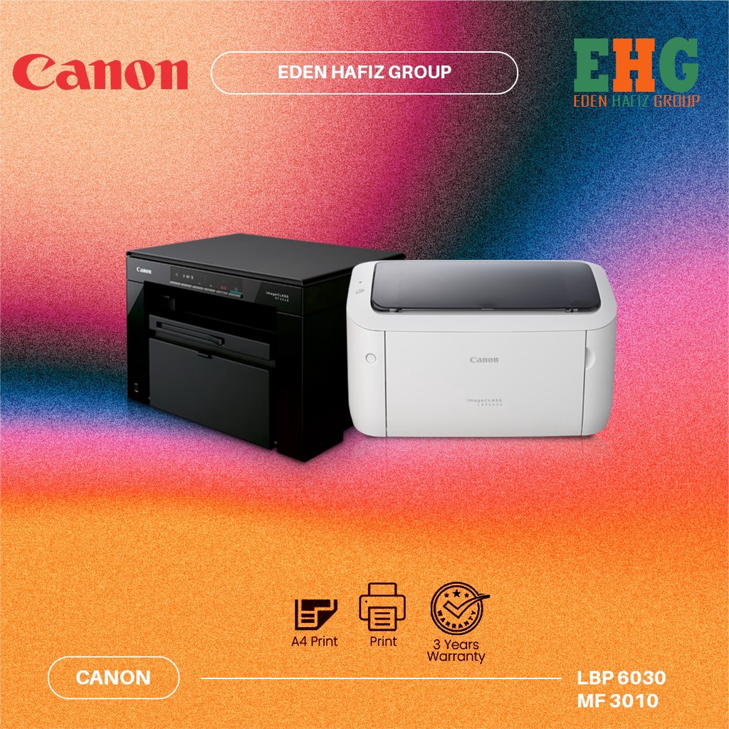 Canon MF3010 Monochrome Laser Printer / Canon image Class LBP6030 ...