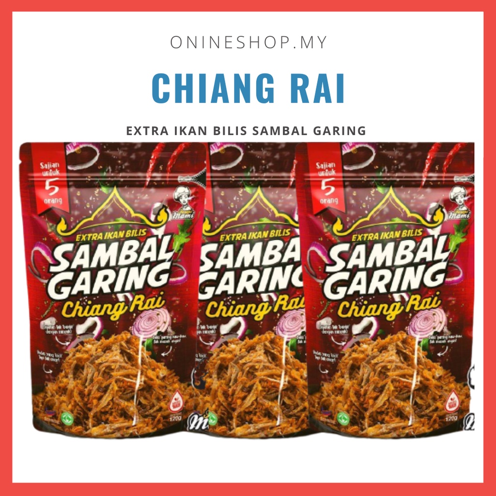 CHIANG RAI Sambal Garing Bilis Sambal Bilis Garing Chiang Rai Sambal Ikan Bilis Ready To Eat ...