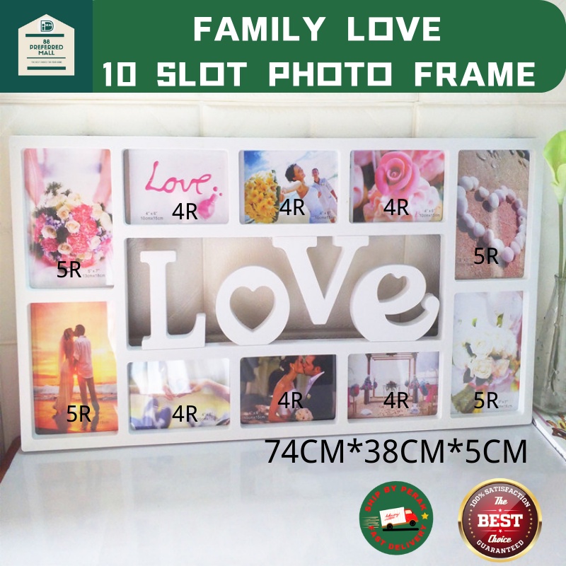 PHOTO FRAME EUROPEAN STYLE PHOTO FRAME FAMILY LOVE PHOTO FRAME 10 SLOT ...