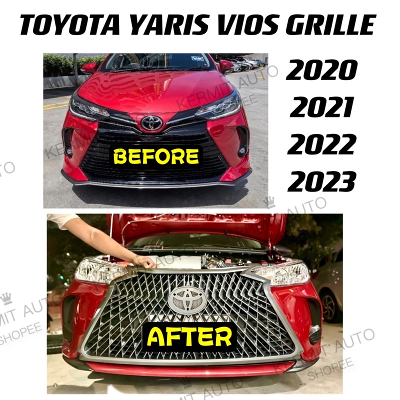 VIOS YARIS GRILLE GRILL BUMPER ( LEXUS STYLE ) LX (GLOSS BLACK ...