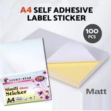 Simili Sticker A4 Size / Injek Label A4 Size | Shopee Malaysia