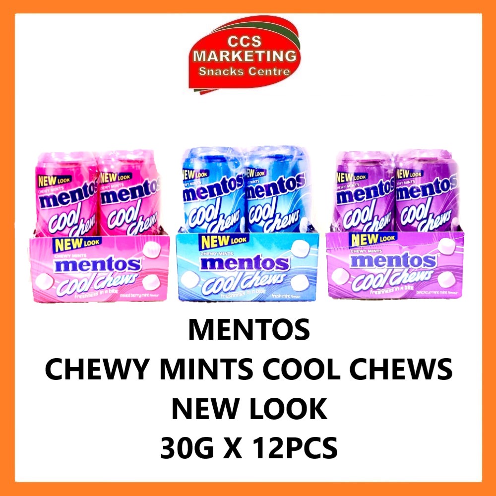 CCS Mentos Chewy Mints Cool Chews Bottle New Look Mixed Berry / Fresh ...
