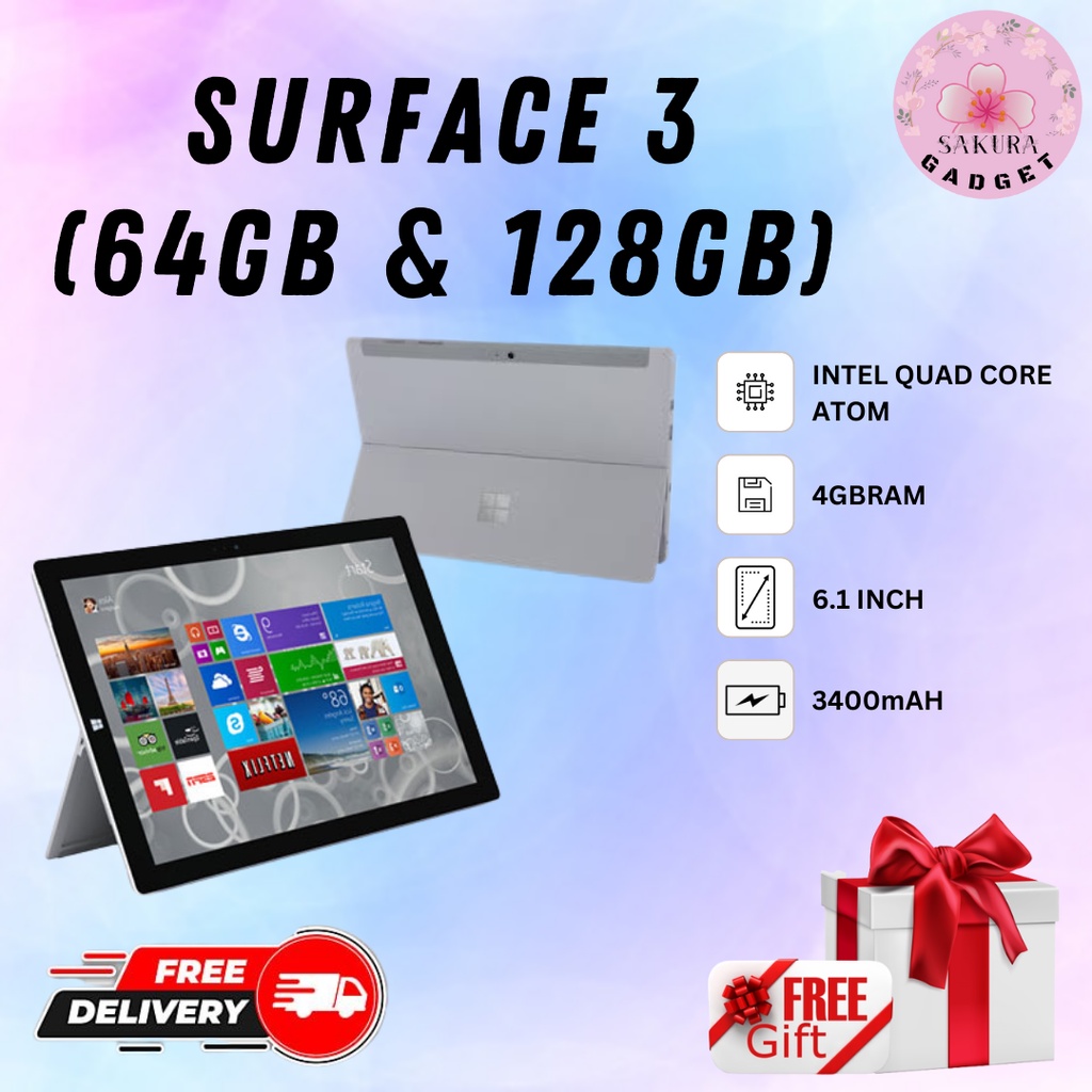 ORIGINAL WINDOWS MICROSOFT SURFACE 3 | Shopee Malaysia