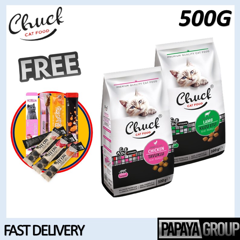 [ FREE CAT STICK X10 ] Chuck Cat Food Premium Quality Adult Cat Food ...
