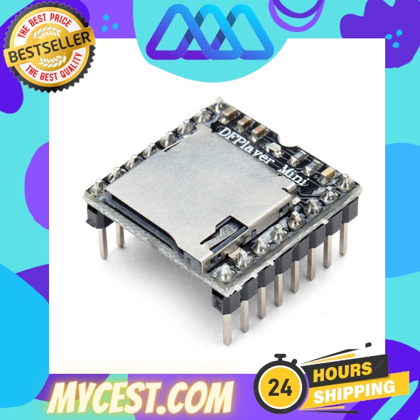 DFPlayer Mini MP3 Player Module MP3 Voice Decode Board Supporting TF ...