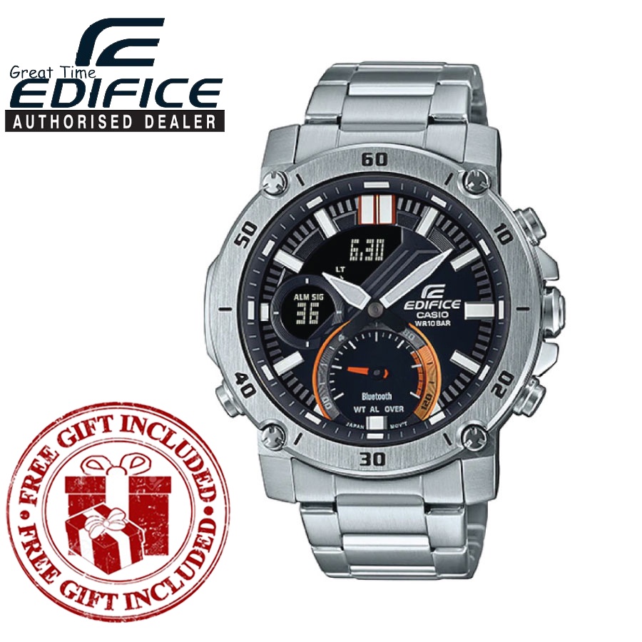 (READY STOCK) Official Marco Warranty CASIO Edifce ECB-20D-1A Smartphone Link Model Edifice 100% ...