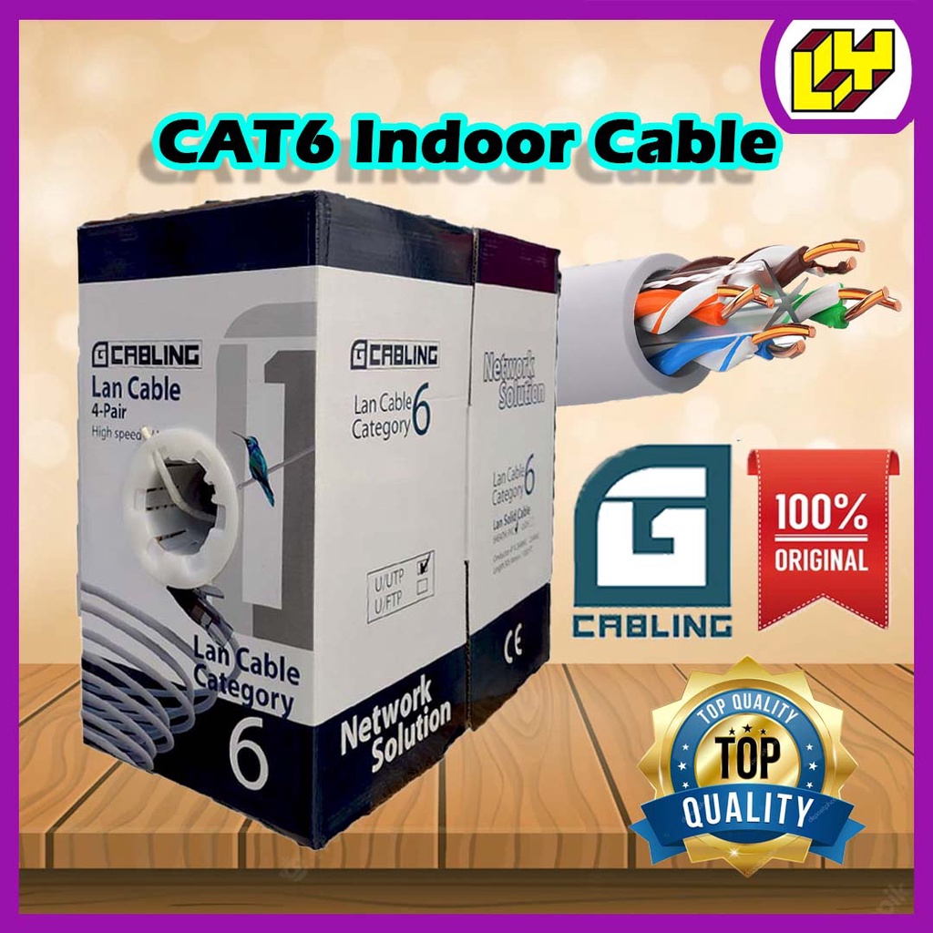 GCABLING CAT6 Cable 305M Full Copper CAT 6 RJ45 Network Cable Box 305M ...