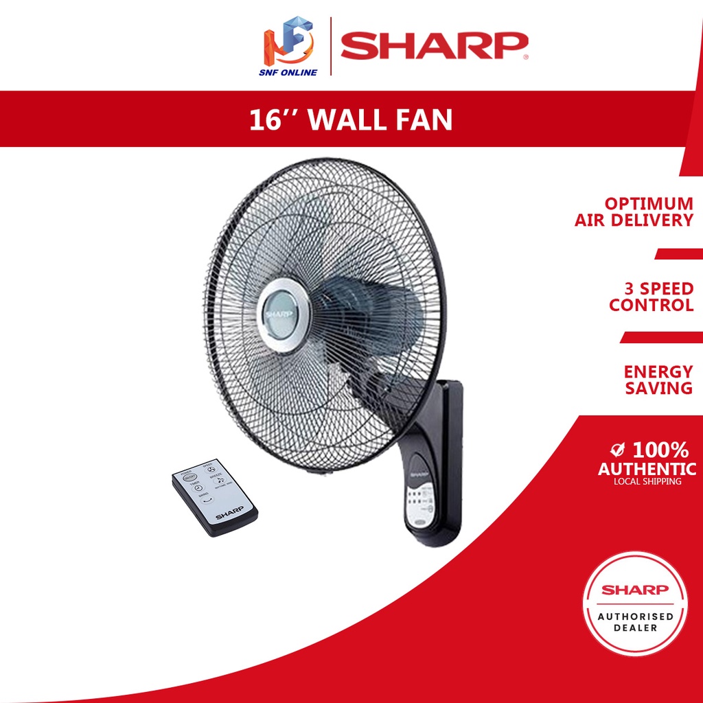 Sharp Wall Fan With Remote (16”) PJW169RGY | Shopee Malaysia