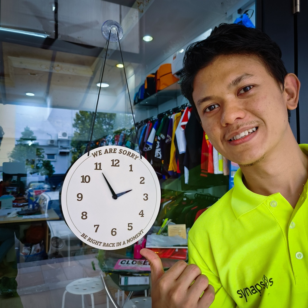 Door Sign Be Right Back Adjustable Time | Shopee Malaysia