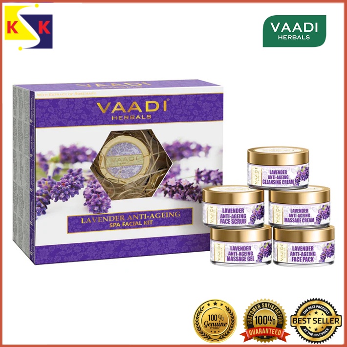 VAADI HERBALS Anti Aging Organic Lavender Facial Kit with Rosemary ...
