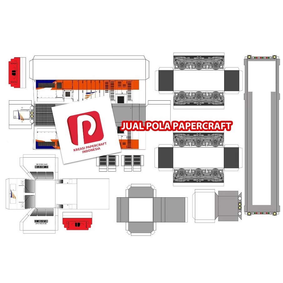 Railway PAPERCRAFT Pattern | Shopee Malaysia