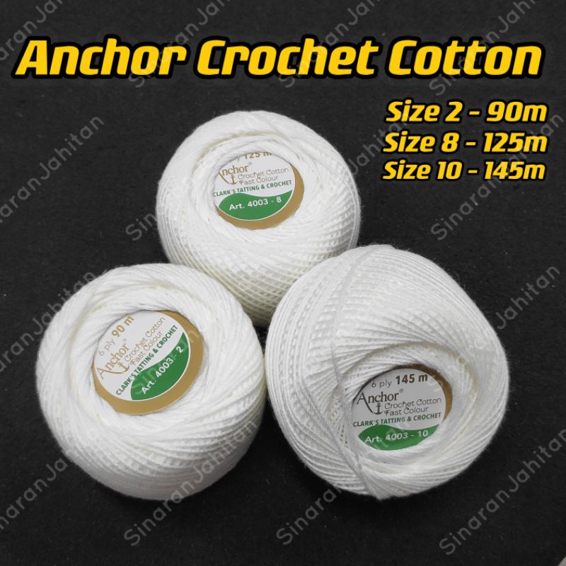 Anchor Cotton Crochet / Benang Crochet / Benang Kait Crochet / Benang ...