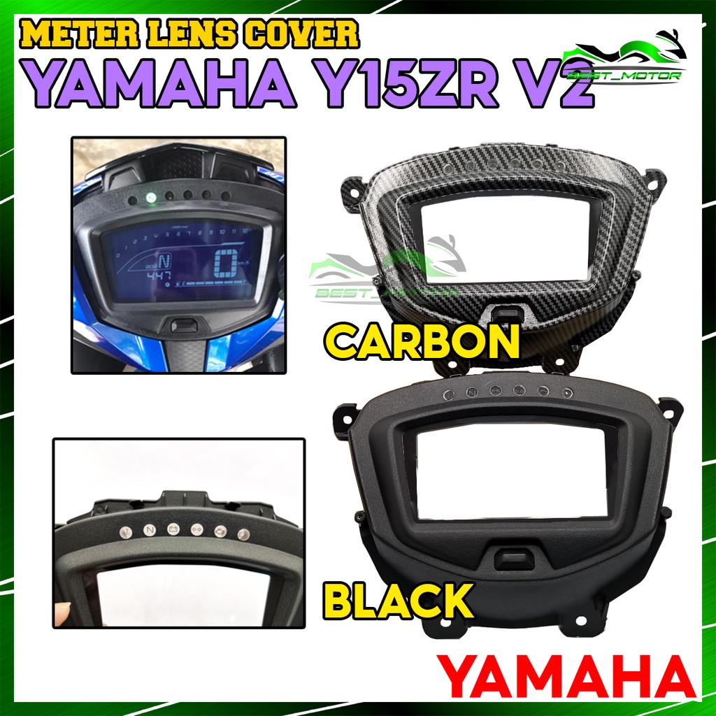 METER LENS YAMAHA Y15 V2 / Y15ZR V2 METER COVER METER CERMIN CARBON ...