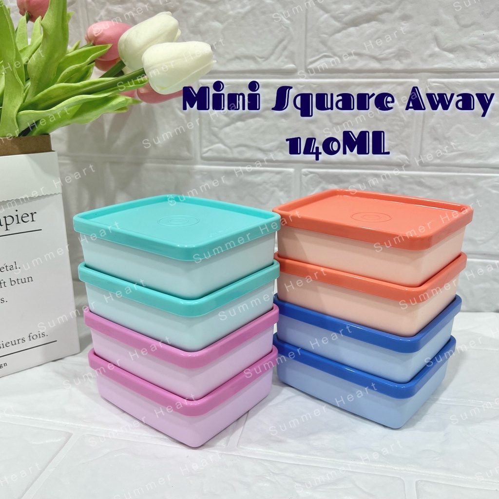 Tupperware Mini Square Away 140ml -1PC / 2PCS | Shopee Malaysia