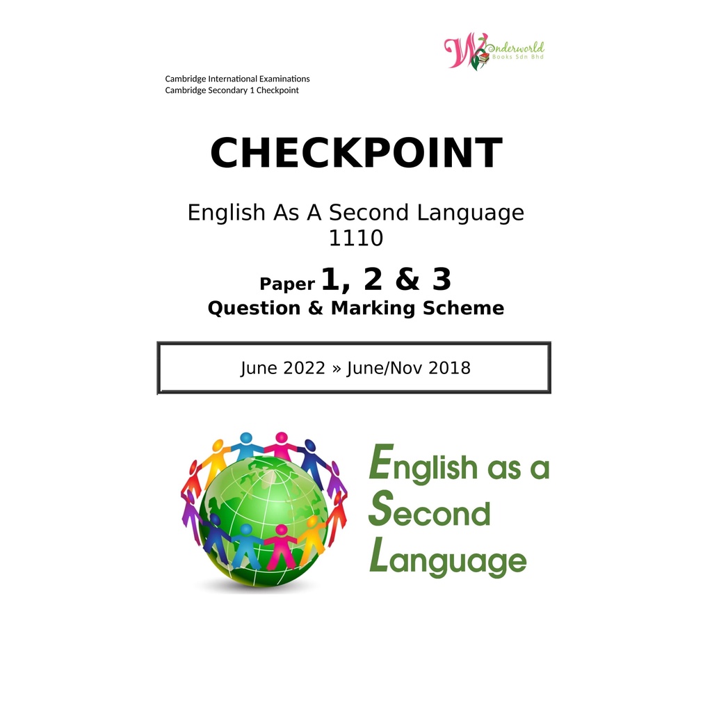 Lower Secondary Checkpoint English As A Second Language 1110 | Paper 1 ...