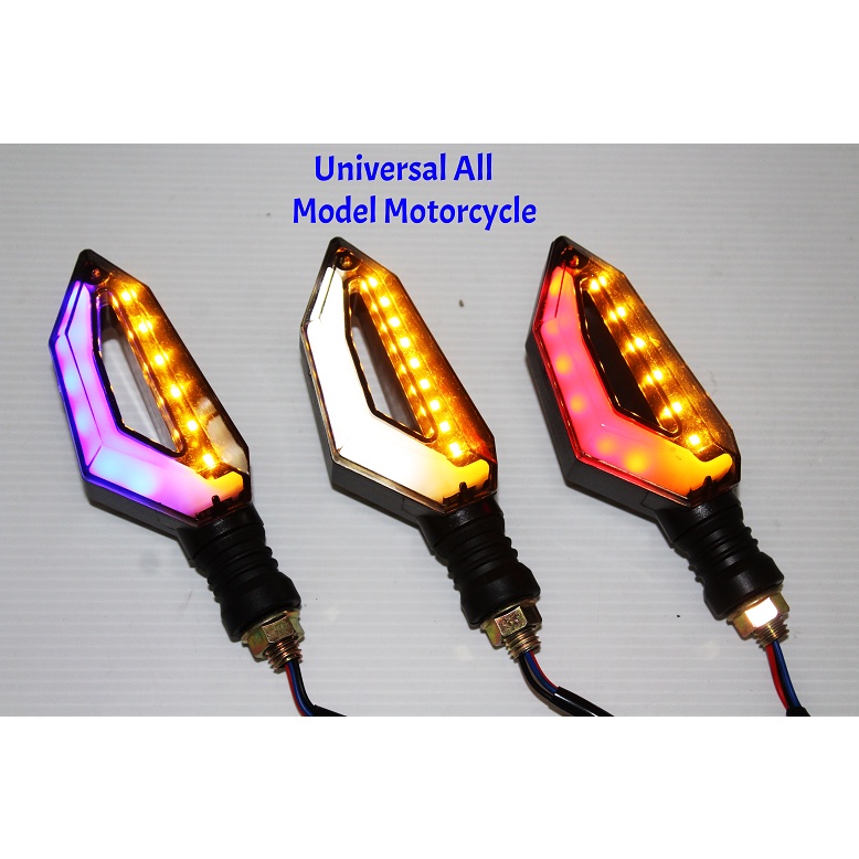 NEW LED Signal Turn Lights Indicator Lampu Isyarat Universal All ...