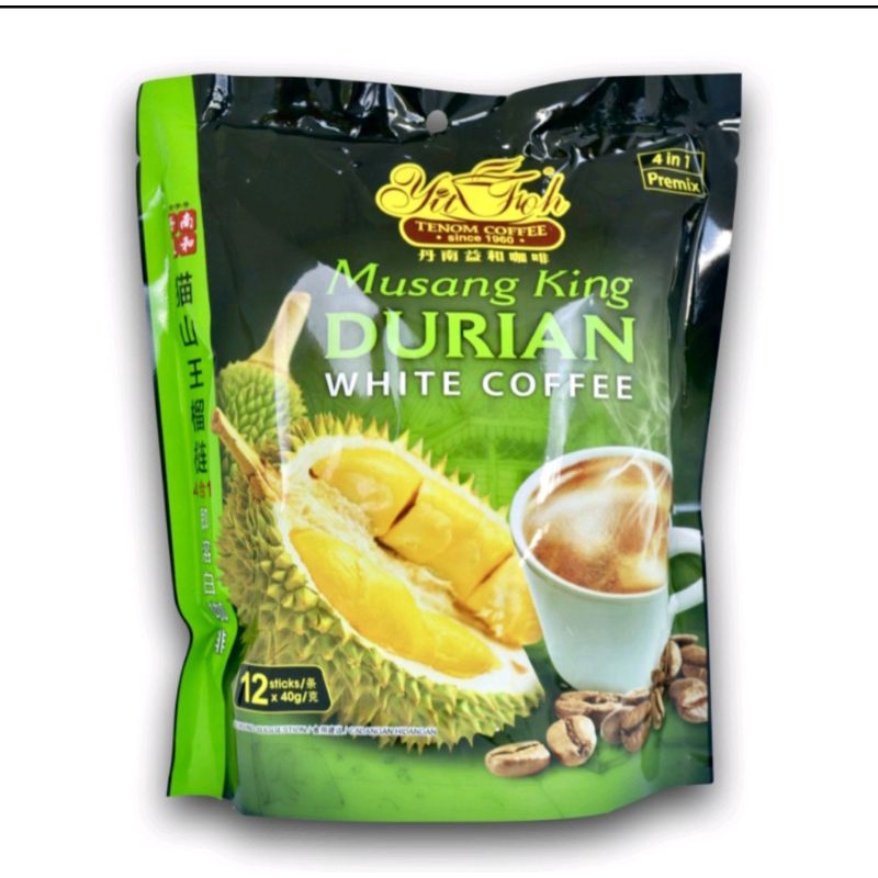 Yit Foh Tenom Coffee Musang King Durian White Coffee (4 in 1) | Shopee ...