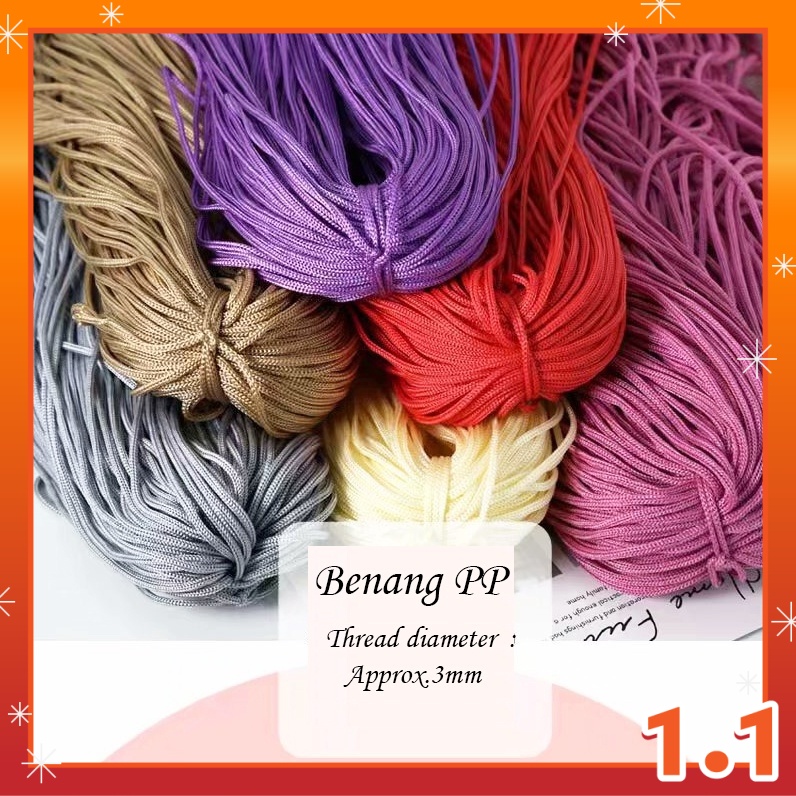 Benang pp 3mm Yarn Benang Kait Benang Topi Crochet Yarn Knitting DIY ...