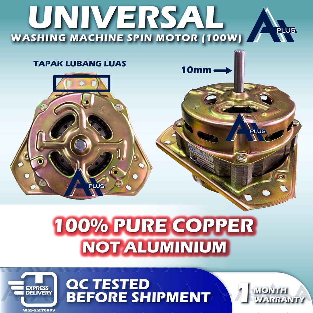 (100% Full Copper) 100W UNIVERSAL Semi Auto Washing Machine Spin Motor ...