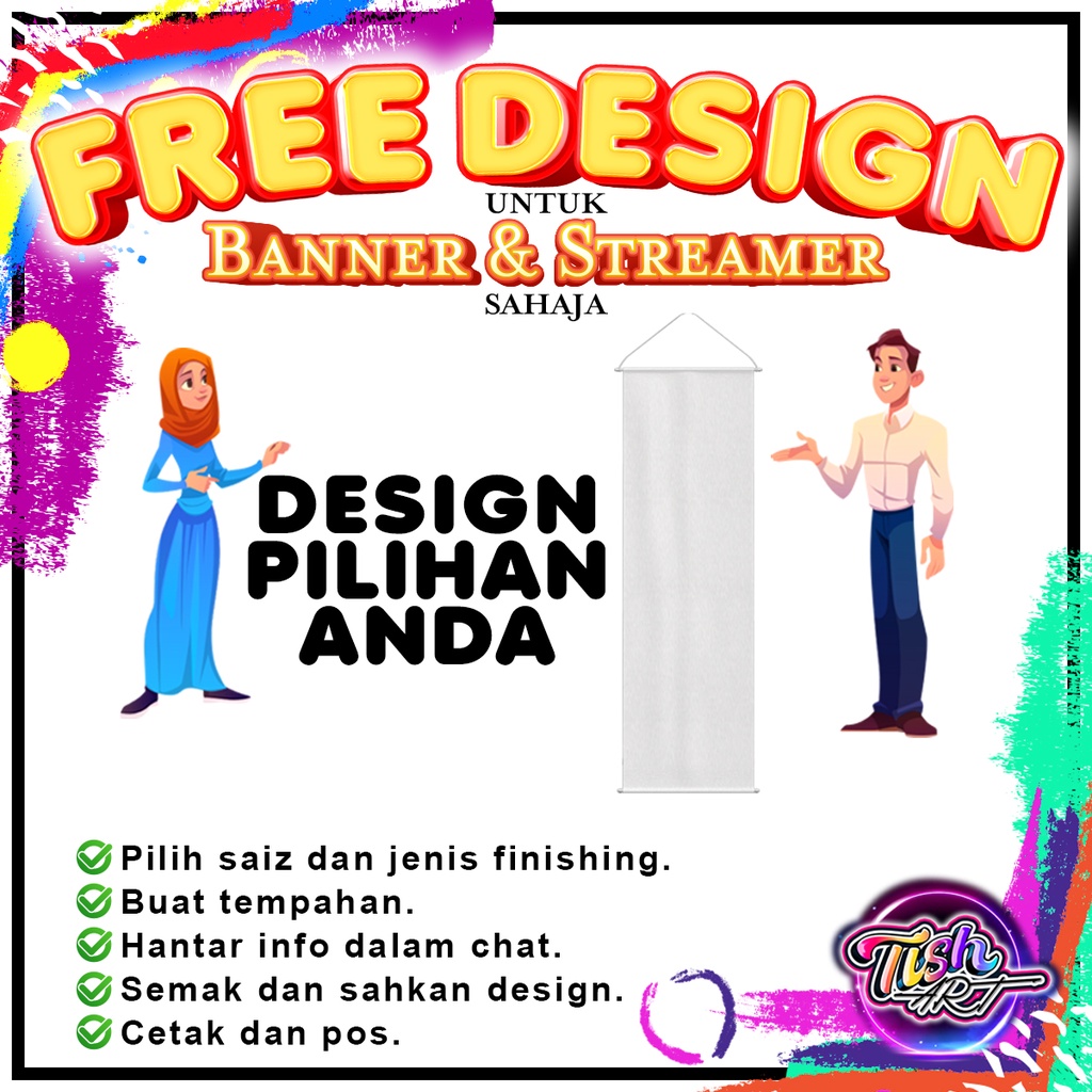 Streamer dan Banner Printing + FREE DESIGN | Shopee Malaysia