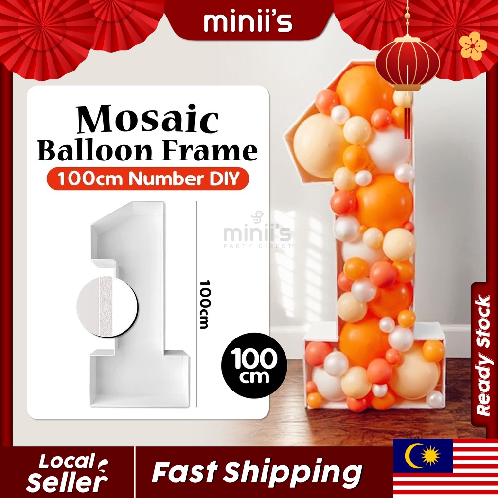 Miniis DIY Balloon Mosaic Number Filing Box KT Foam Board Number ...