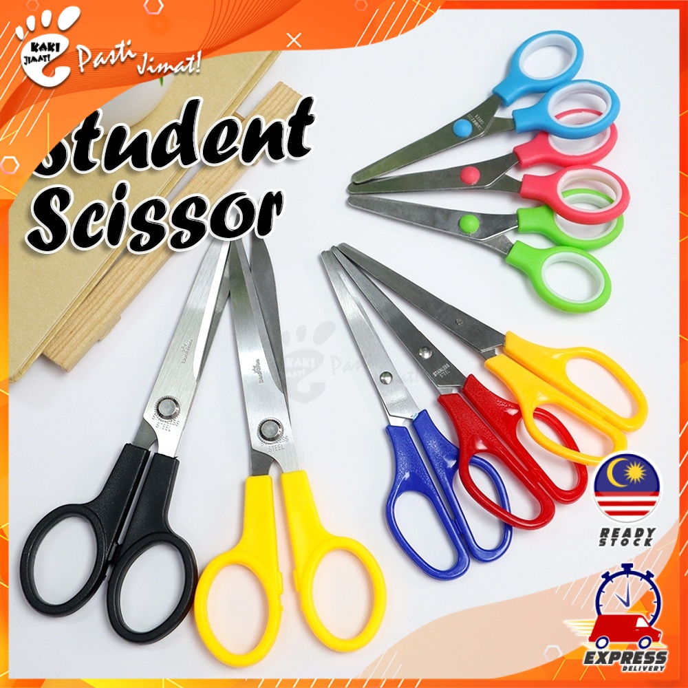 Kaki Jimat Student Scissor Gunting Cutter Stationery School Alat Tulis ...